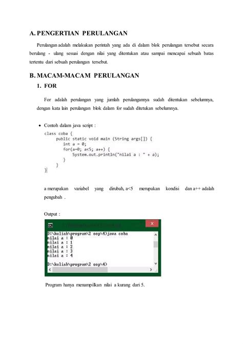 Algoritma And Pemrograman Makalah Perulangan Pdf