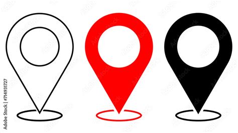 Location Icon Pin Place Marker Map Pin Location Icon Marker Pointer Map Icon Set GPS