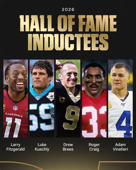 Drew Brees Larry Fitzgerald Headline The 2026 Hall Of Fame Class — A