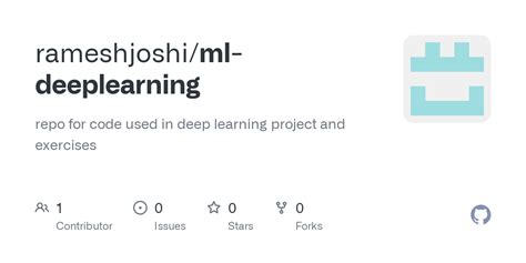 Github Rameshjoshiml Deeplearning Repo For Code Used In Deep