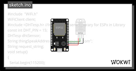 Esp32 Dht22 Thingspeak Copy Copy Wokwi Esp32 Stm32 Arduino Simulator