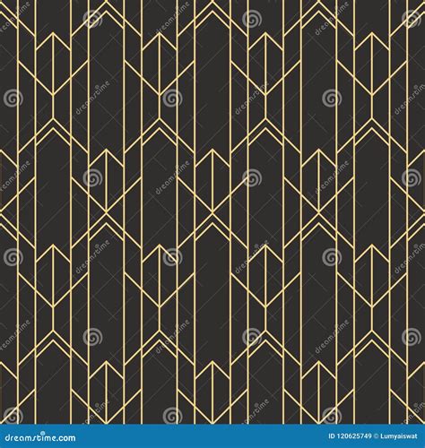 Abstract Art Deco Seamless Pattern 02 Stock Illustration Illustration