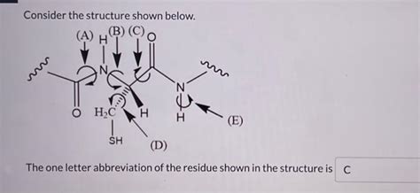 Solved Consider The Structure Shown Below The One Letter