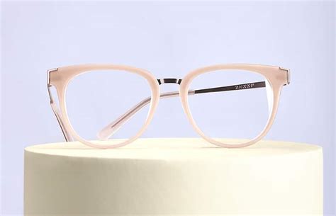 Nude Pink Square Glasses Zenni Optical