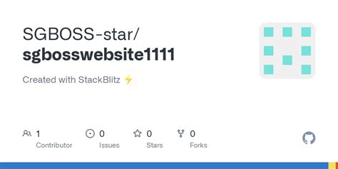 Github Sgboss Starsgbosswebsite1111 Created With Stackblitz ⚡️
