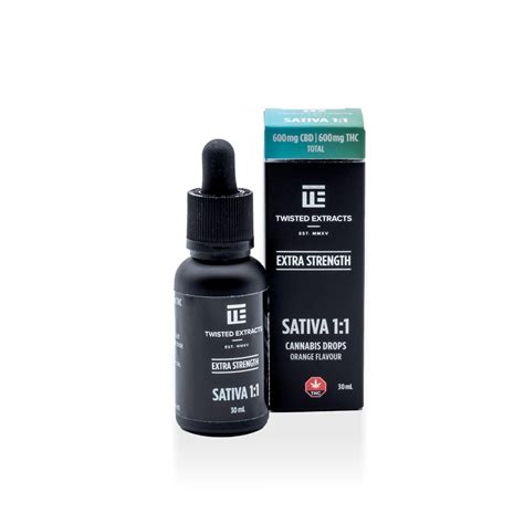 Sativa 1 1 Extra Strength Drops 600 Mg THC 600 Mg CBD Kubo Cannabis