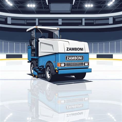 An Ice Resurfacer Commonly Known As A Zamboni Is Depicted On An Indoor
