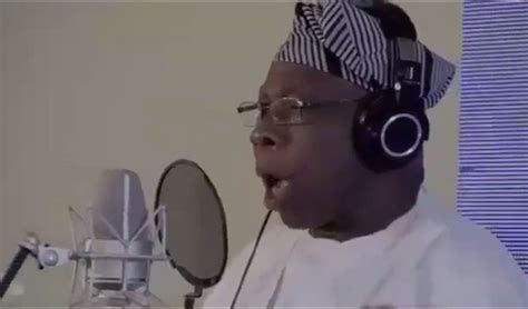 VIDEO Obasanjo Gowon Osinbajo Sing For Nigeria Chronicle Ng