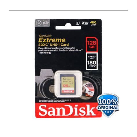 Sandisk Extreme Sdxc Ush I U3 V30 128gb Blossom Toko Komputer Malang