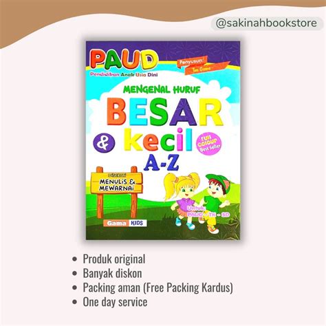 Jual Buku Paud Mengenal Huruf Besar Kecil A Sampai Z Buku Mengenal
