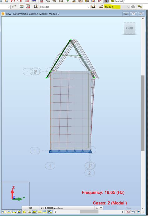 Robot Structural Analysisの固有値解析で、建物全体のグローバルモードではなく、個々の部材に対して計算されたローカルモード