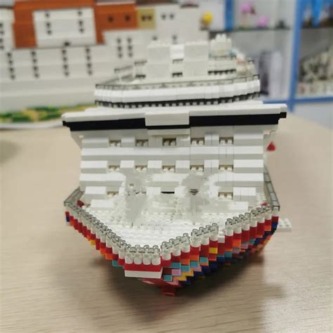 Moc Ideas Big Luxury Cruise Liner Building Blocks