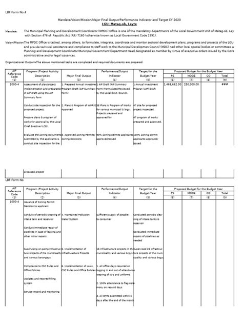 Lbp Form No 4 Pdf