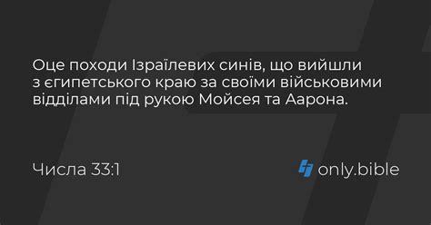 Числа 33 / Біблія в пер. Івана Огієнка | Біблія Онлайн