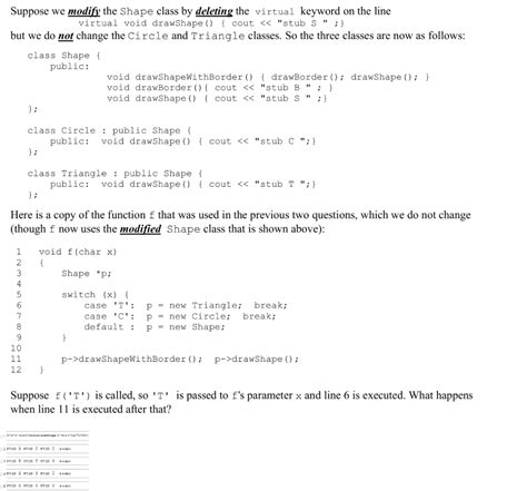 Solved Suppose We Modify The Shape Class By Deleting The Chegg