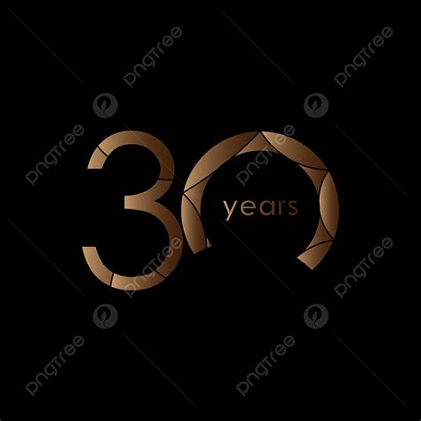 Gambar Ilustrasi Desain Template Vektor 30 Tahun Anniversary Png Efek