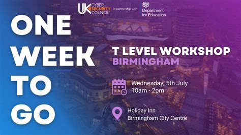 Uk Cyber Security Council On Linkedin Birmingham T Level Workshop