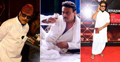 Jackie Shroffs White Dhoti Kurta Style For Lokmat Most Stylish Awards