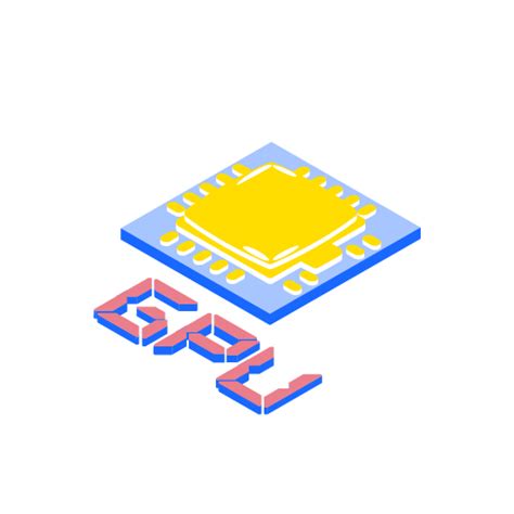 Gpuのフリーアイソメトリックイラスト