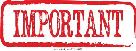 Word Important Written On Red Stamp Stock Illustration 2235149353
