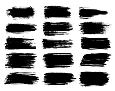 ペイント ブラシ 黒インク グランジ ブラシ ストローク ベクトル ペイント ブラシ セット グランジ デザイン要素 塗装インク ストライプ
