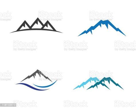 山地向量圖示向量圖形及更多冒險圖片 冒險 商標 大自然 Istock