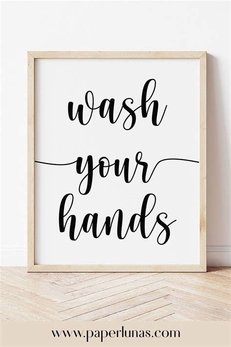 Wash Your Hands Sign Printable Etsy Funny Wall Art Typography