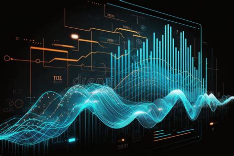 Visualization Of Large Data Sets Abstract Blue Line Artificial