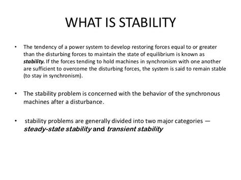 Power System Stability