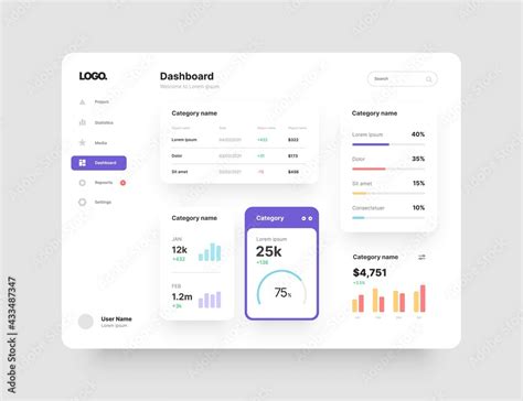 Dashboard Design Desktop App With Ui Elements Use For Web Application