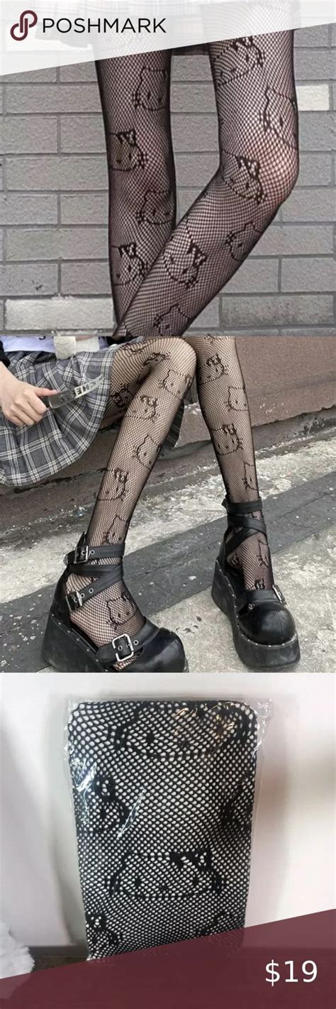 Hello Kitty Black Fishnet Tights Womens Hello Kitty Clothes Hello
