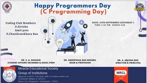 Happy Programmers Day C Programming Day Miracle Educational