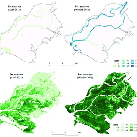 Spatial Variations Of Normalised Difference Water Index Ndwi And