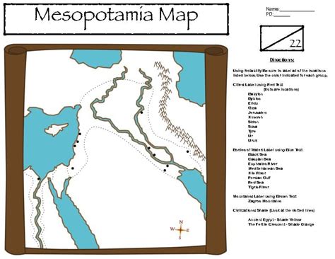 Mesopotamia Map Activity Answer Key And Map Quiz Great For Distance Learning