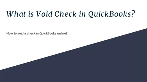 Ppt What Is Void Check In Quickbooks Powerpoint Presentation Free Download Id 11395031