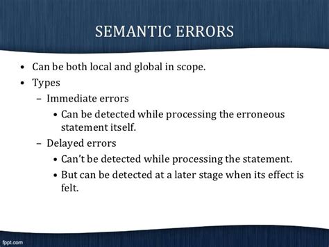 Error Detection Recovery