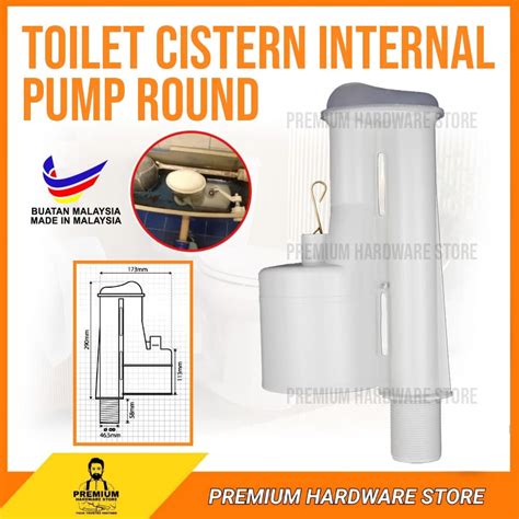 Round Cistern Internal Pump Pvc Replacement Toilet Cistern Siphon Low