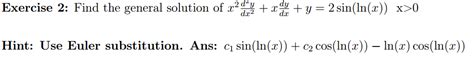 Linear Algebra Eulers Method Second Order Differentials Mathematics