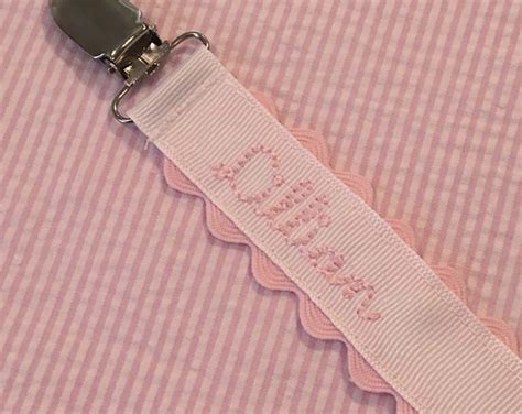 Monogrammed Pacifier Clip Holder