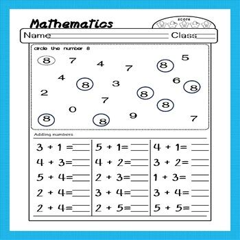 Number Addition Worksheet By My Teaching Platoo TPT