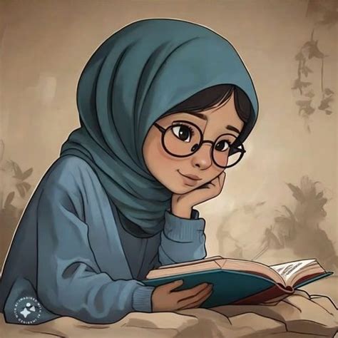 عکس پروفایل دختر با حجاب در حال کتاب خواندن دفتر انشا