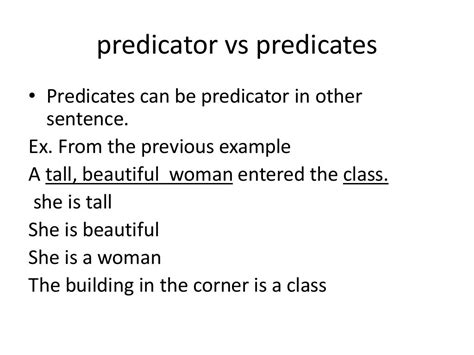 semantics predicate predicators and degree of predicate