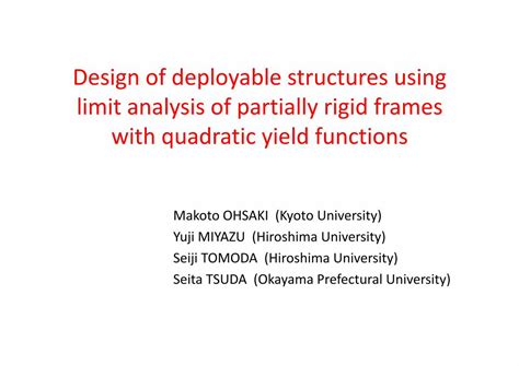 pdf design of deployable structures using limit analysis of dokumen
