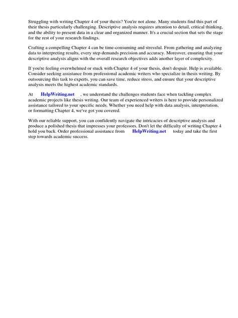 Chapter 4 Thesis Descriptive Pdf Thesis Essays