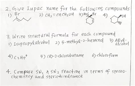 Give Iupac Name For The Followins Chegg Com