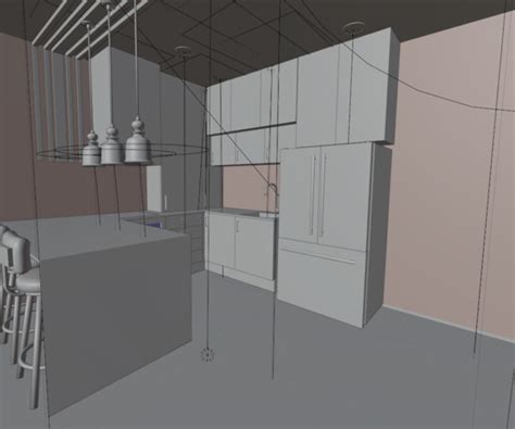 Artstation Small Kitchen 3d Model Game Assets