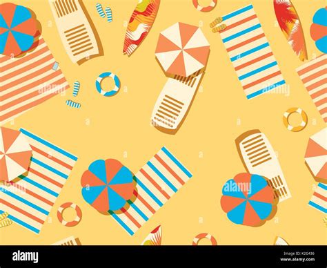 Umbrella Beach Waves Stock Vector Images Alamy