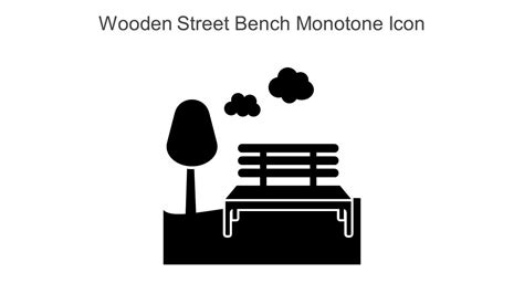 Wooden Street Bench Monotone Icon In Powerpoint Pptx Png And Editable Eps Format Ppt Powerpoint