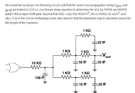 Solved We Would Like To Design The Following Circuit Such Chegg
