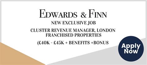 Cluster Revenue Manager Franchise London £40k £45k Benefits Bonus
